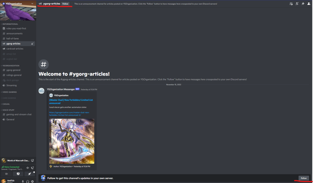 YGOrganization | [Site Update] Get new articles autoposted to your ...