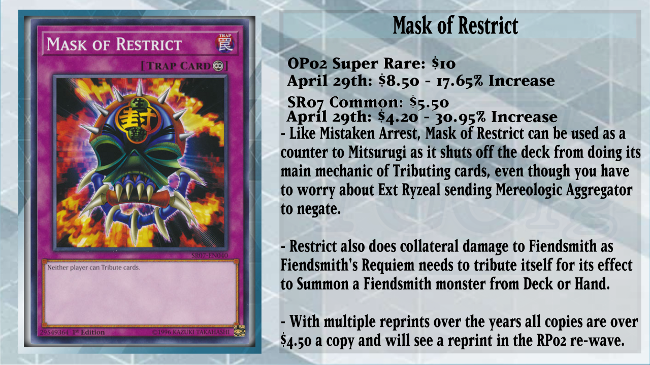 YGOrganization | MW: Classic And Old Techs Return to Take On The Meta