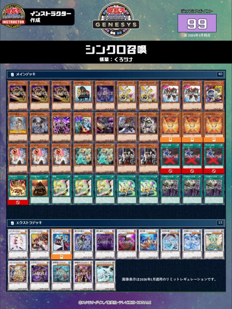 YGOrganization | Instructor GENESYS Decks (March 30th to April 4th ...