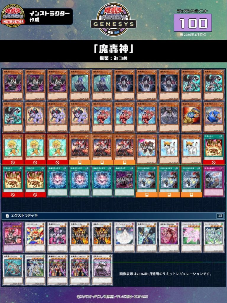 YGOrganization | Instructor GENESYS Decks (March 30th to April 4th ...